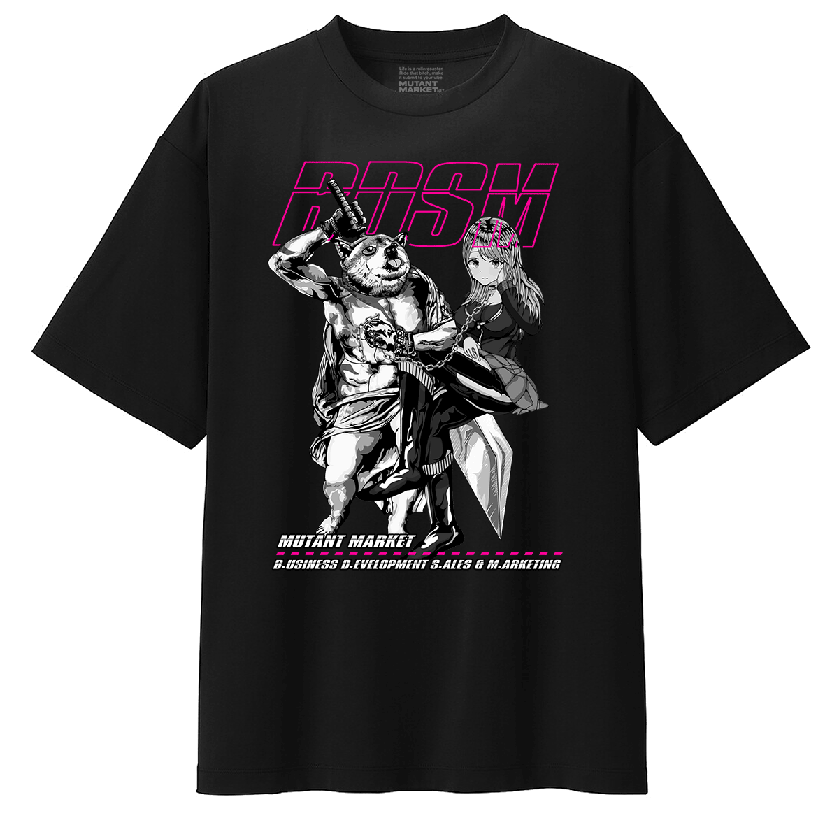 BDSM Tee Ver. 1.0 Neon Vaporwave Oversized Tee – Mutant Market